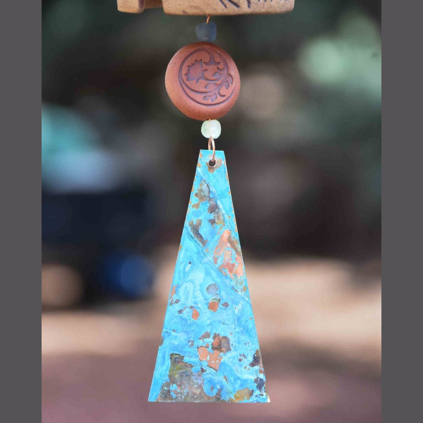 Handmade Hummingbird Wind Chime – Memorial Gift, Outdoor Ceramic Bell ...