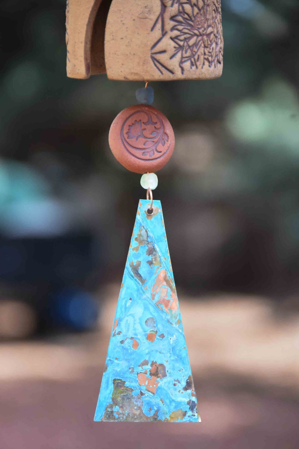 Handmade Hummingbird Wind Chime | Ceramic Outdoor Bell – EarthWind Bells