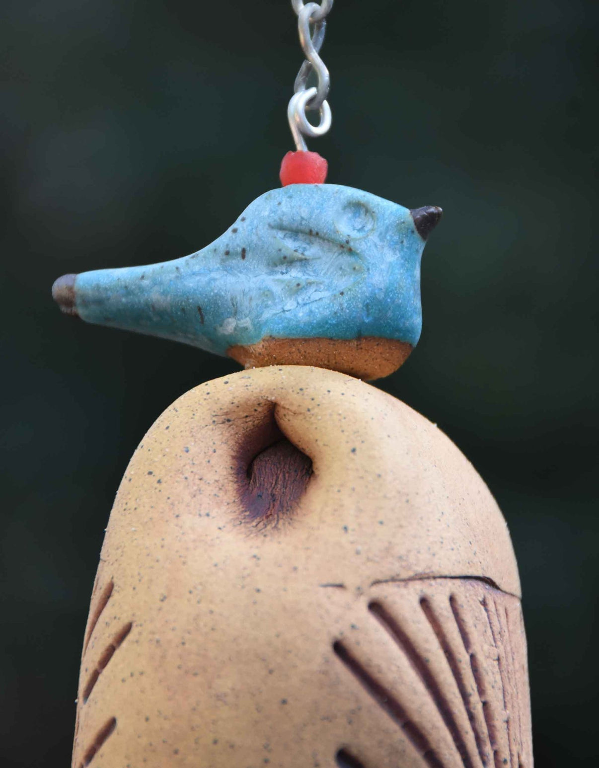 Handmade Hummingbird Wind Chime | Ceramic Outdoor Bell – EarthWind Bells