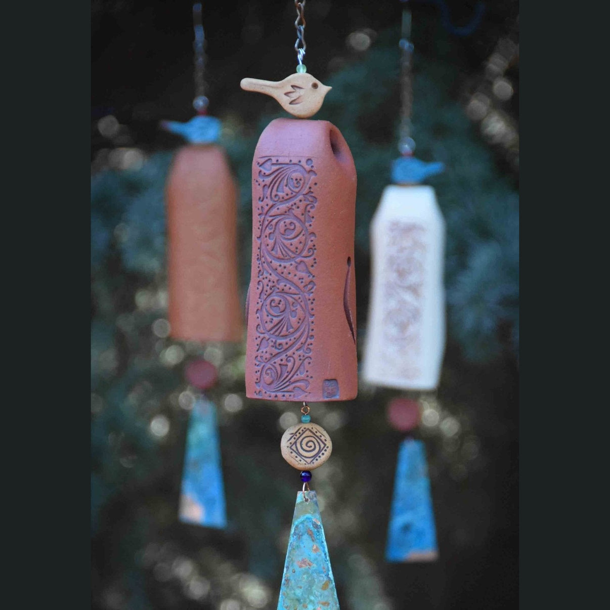 Ceramic Wind Chime for Traditional 9th Anniversary Gift | Handmade ...