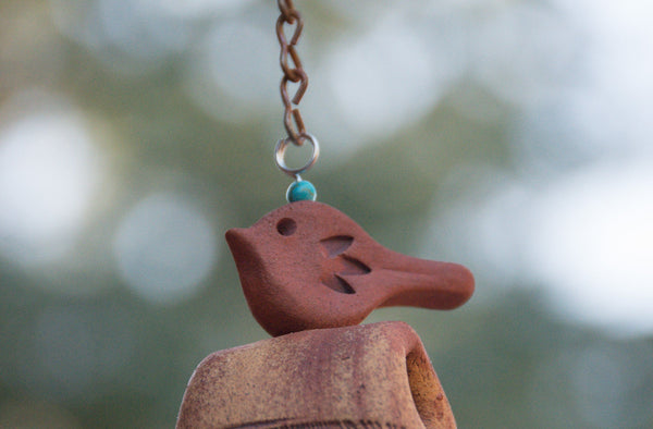Ceramic Wind Chimes Rustic Garden Décor | EarthWind Bells