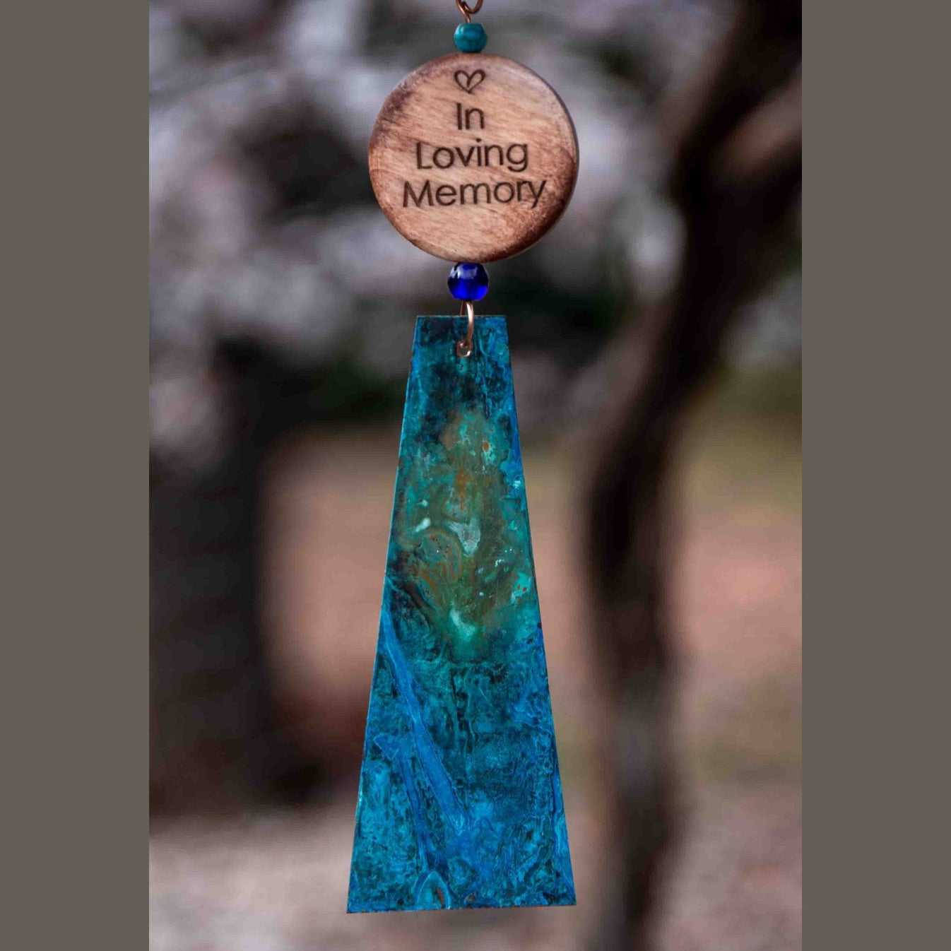 Personalized Memorial Wind Chime Bead & Copper Sail – EarthWind Bells