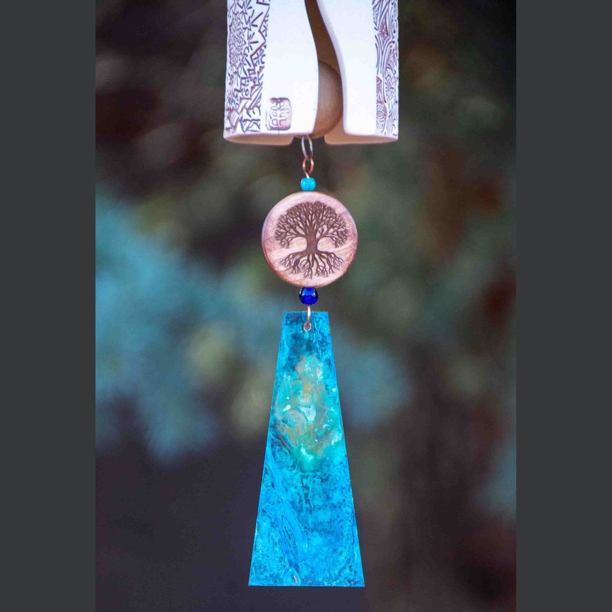 Personalized Sympathy Gift of Wind Chimes with Copper Sail – EarthWind ...