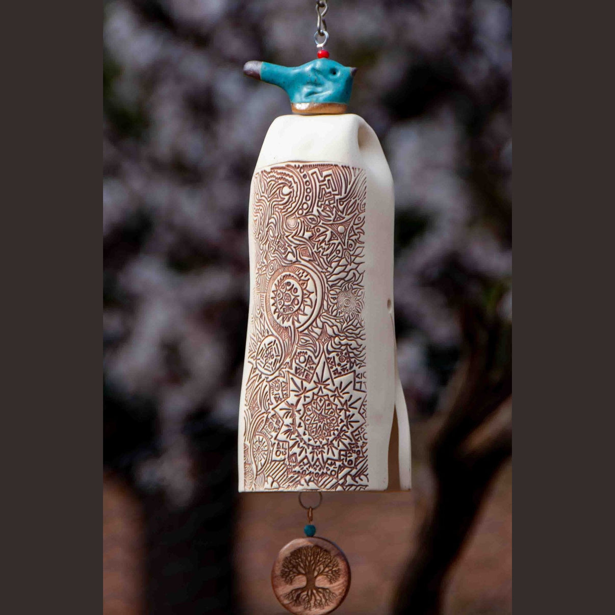 Personalized Sympathy Gift of Wind Chimes with Copper Sail – EarthWind ...